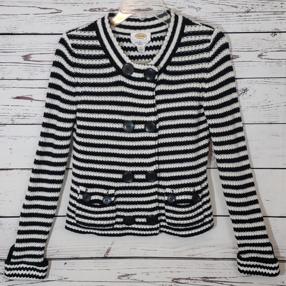 Talbots | Sweaters | Talbots Nautical Striped Cardigan Sweater Blazer ...